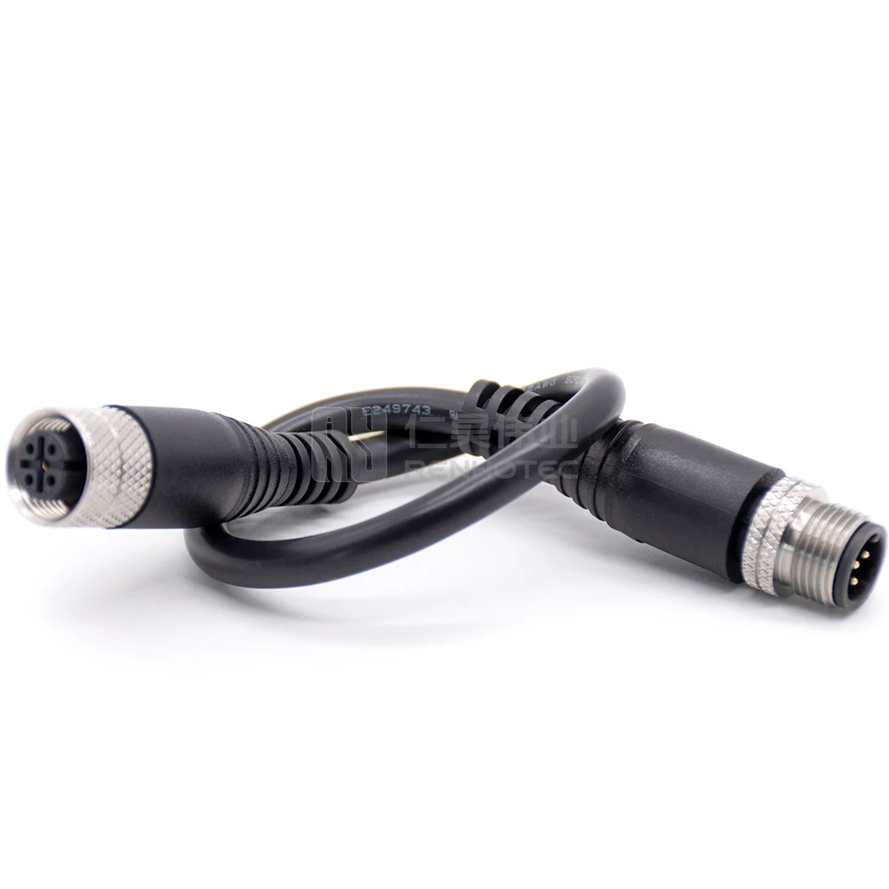 Waterproof Ip67 M12 Cable Connector X Code Can Bus Electric Wire ...