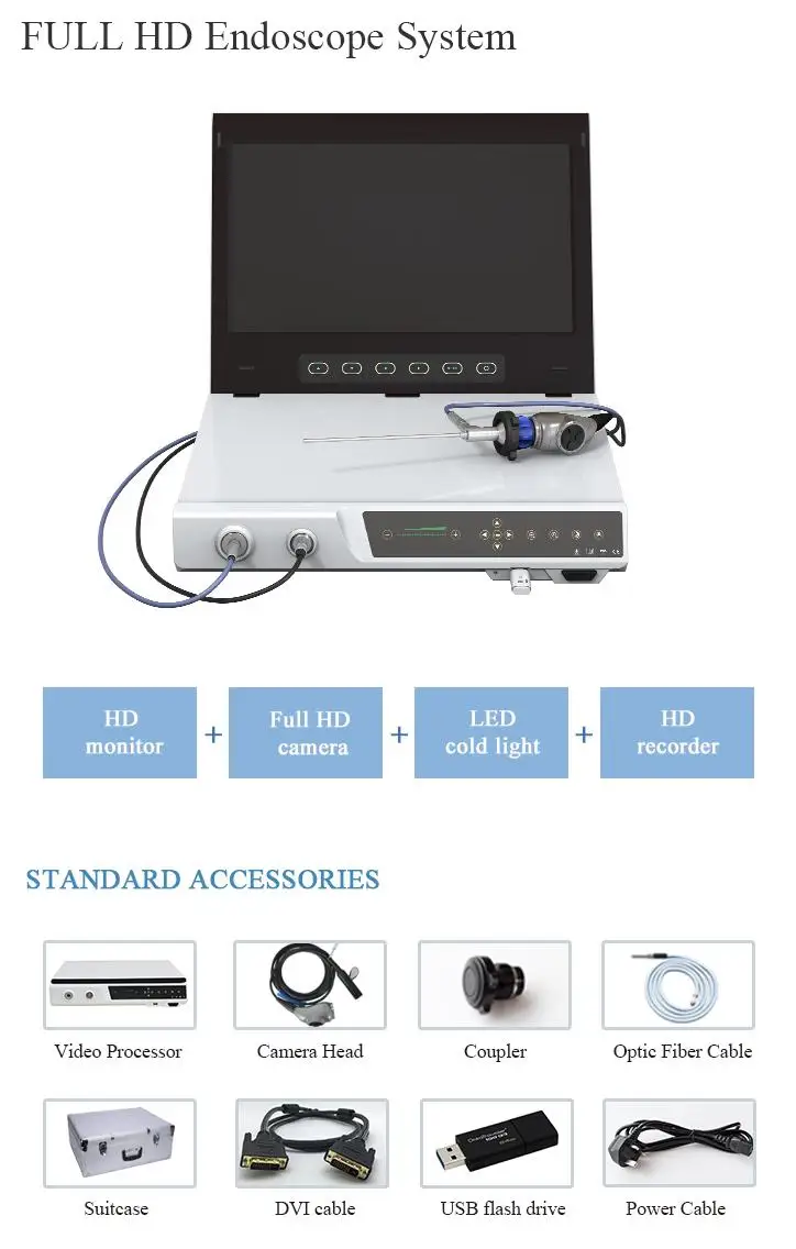 Veterinary All-in-one Medical Laparoscopy Endoscope Camera System Set ...