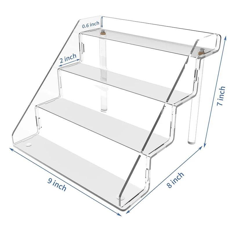 Custom Clear Acrylic Display Riser Stand Perfume Organizer Holder And Storage Rack - Buy Acrylic ...