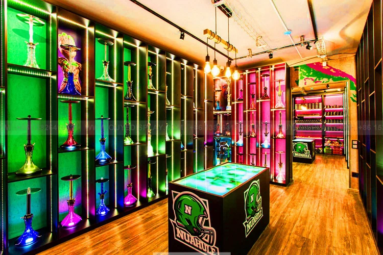 Luxury Shisha Glass Counter Retail Manufacturer Display