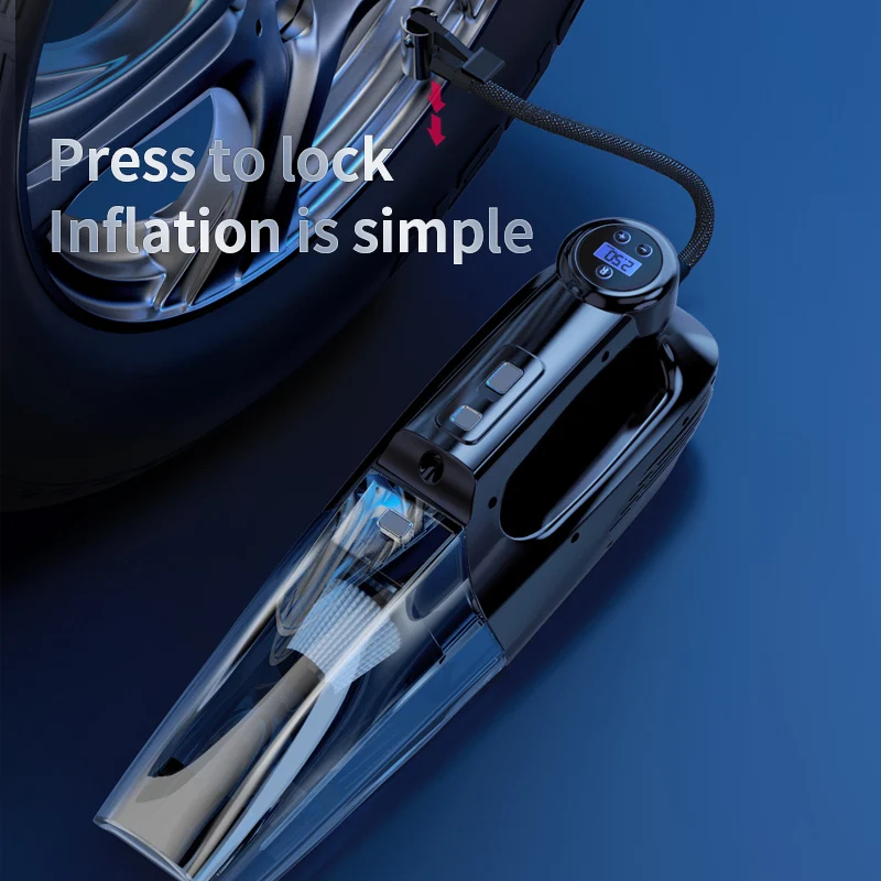 Car Vacuum Cleaner Powerful Driving Car Dual-use Air Pump Four-in-one ...