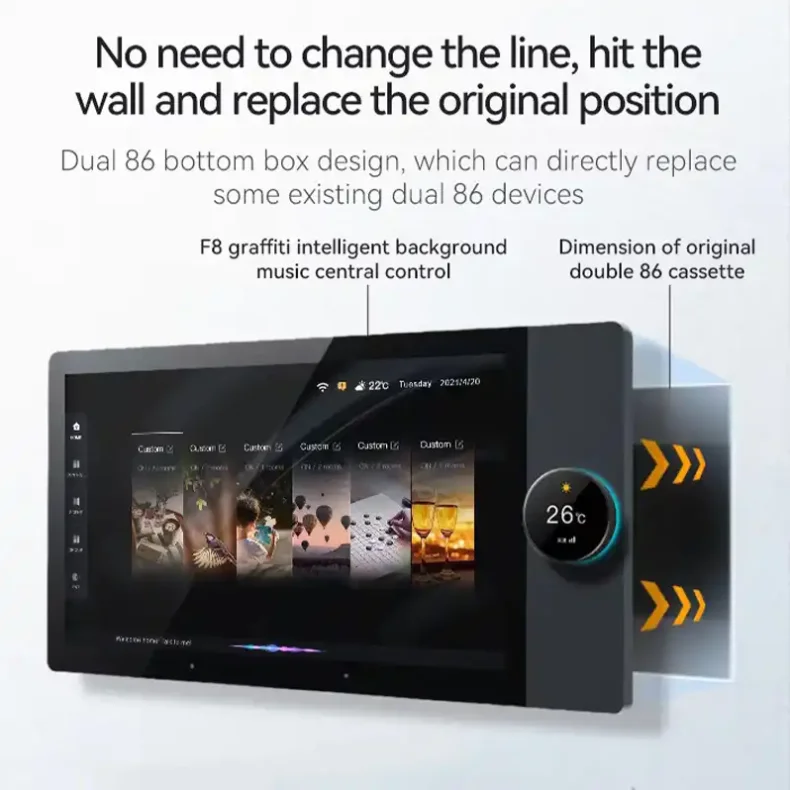 8 Inch Touch Screen Zigbee Gateway Smart Home Zigbee System With Bulit ...