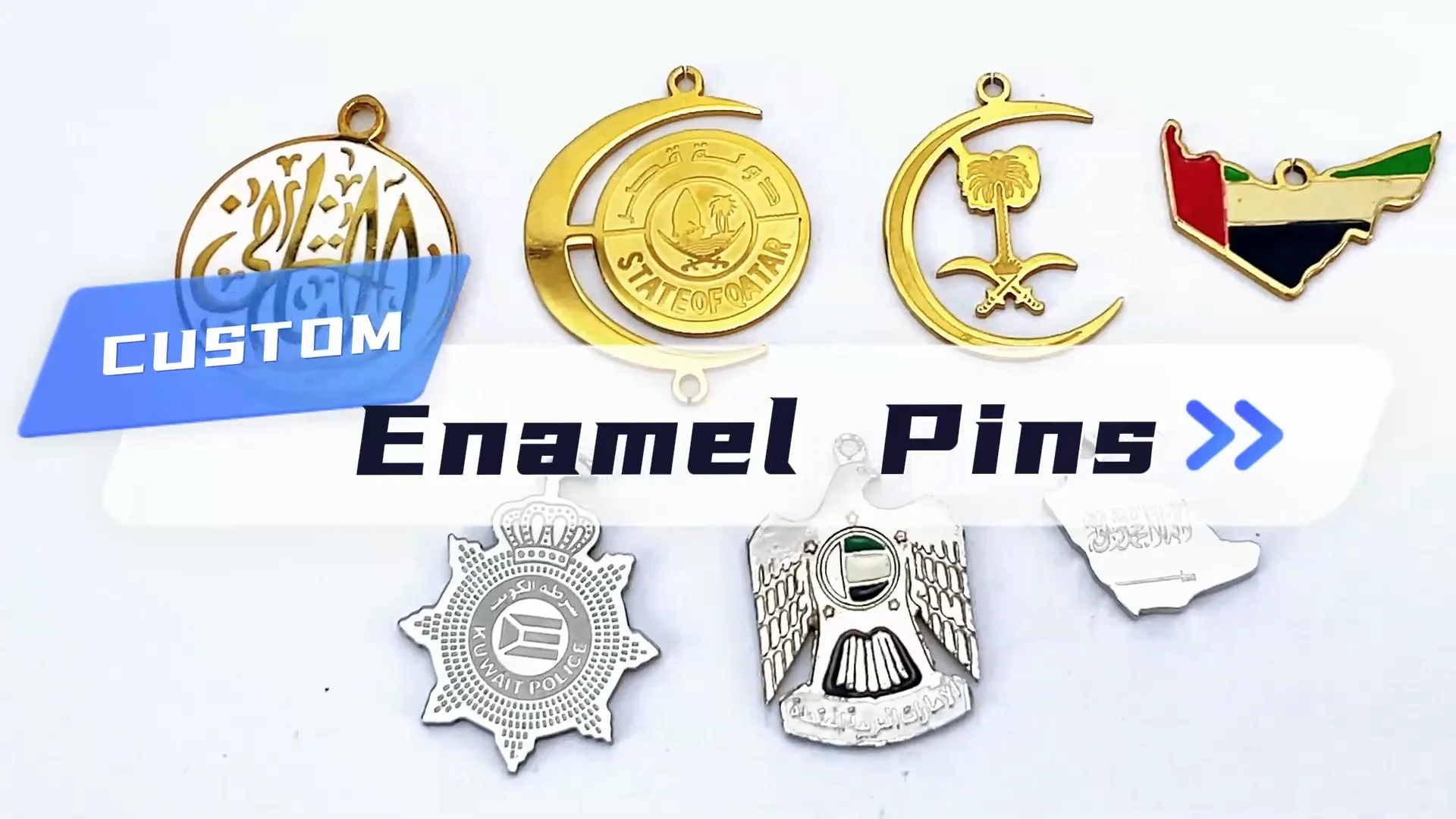 2023 Muscat Flag Label Oman Map Goold Brooches 45th Gifts Custom Metal ...