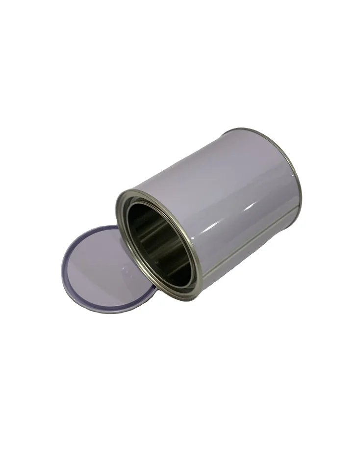 Customizable 1l Cylindrical Tin Metal Printed Cans For Painting And ...