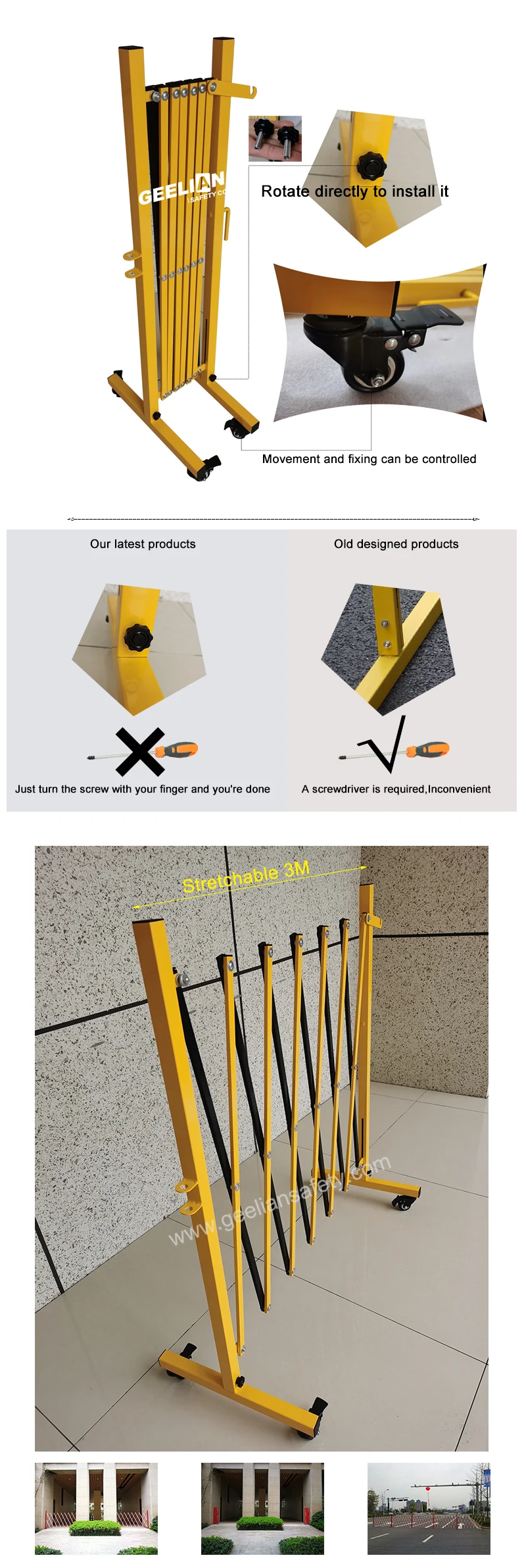 Traffic Road Safety Barrier/steel Barricades With Bridge Base/crowd ...
