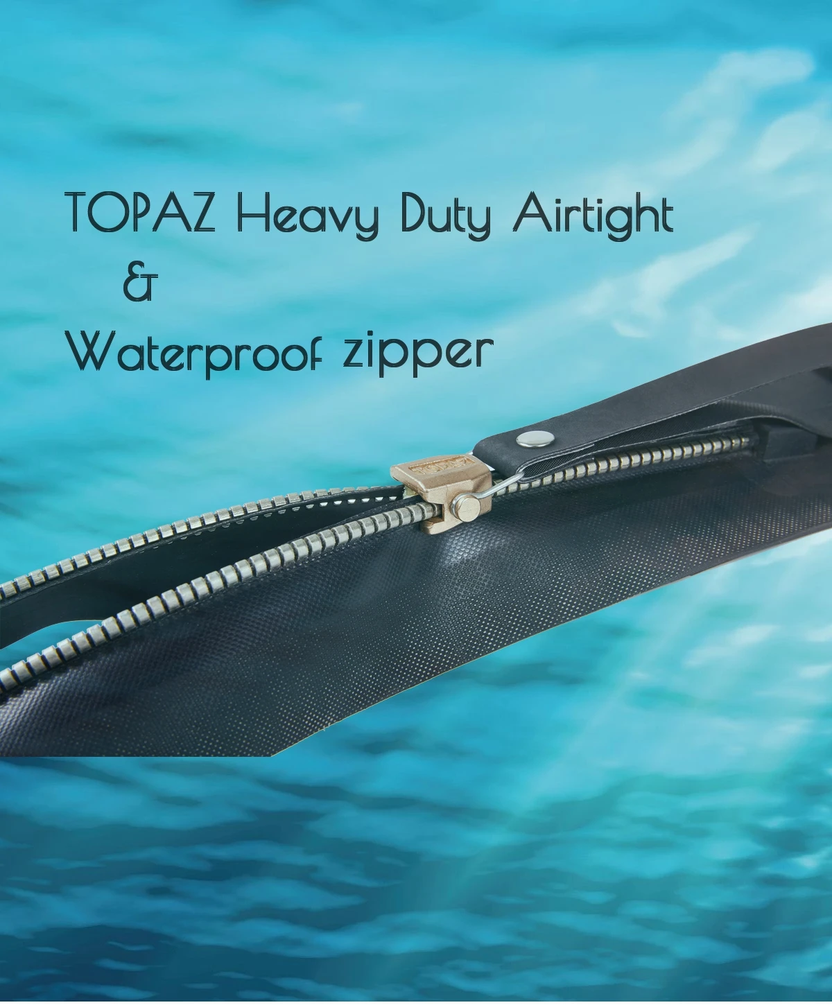 Topaz Drysuit Zipper Heavy Duty Airtight Watertight Drysuit Zip Metal ...