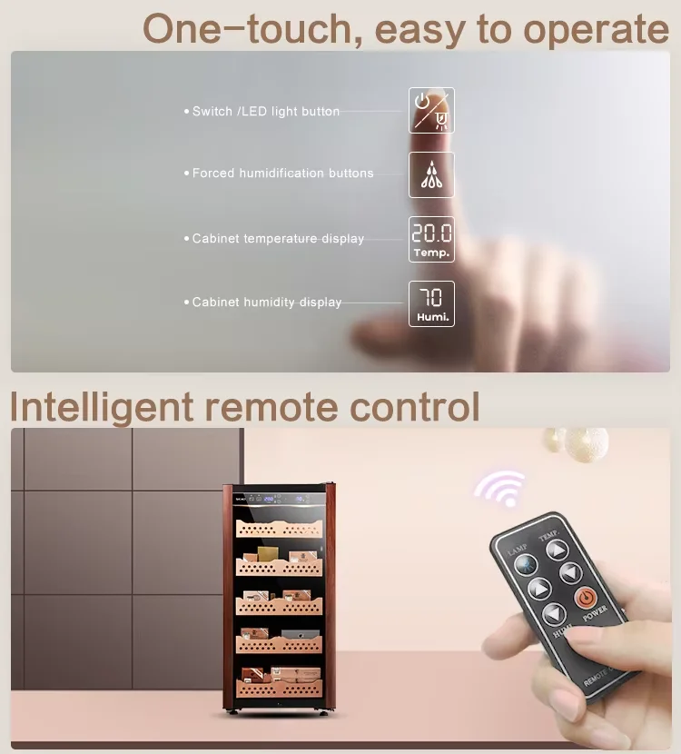 SICAO 191L Cigar Humidifier Fridge with Intelligent Temperature Control ...