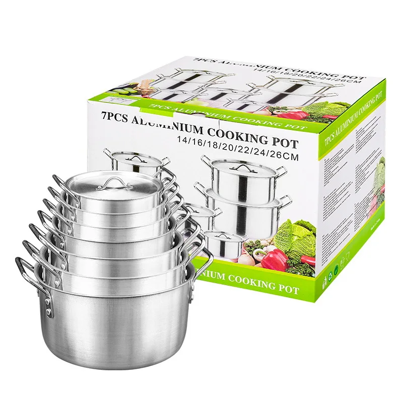 Dia Cast Aluminum Kitchen Cookware Set Of 7 Pcs Cooking Pot Set Non ...