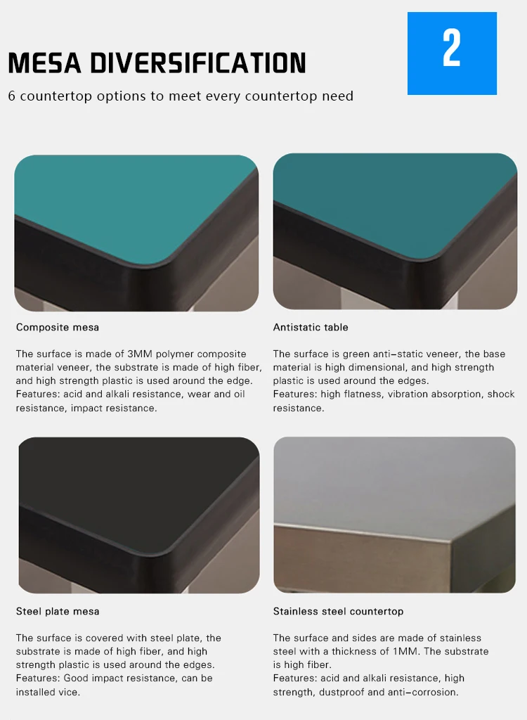 Workshop Heavy Duty Industrial Work Bench Garage Mechanical Tool Table ...