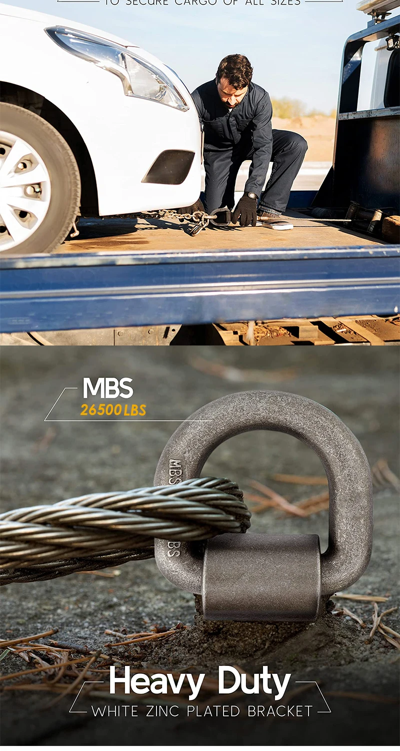 Heavy Duty Weld-on Forged D Ring 26500 Pounds Break Strength For ...