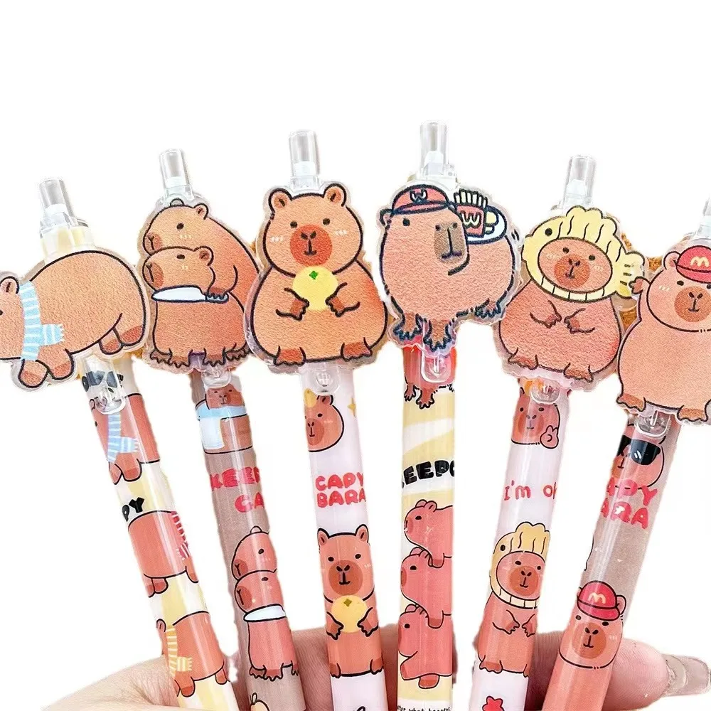 Cartoon Capybara Gel Pen - 0.5mm Black Ink Signature Pen