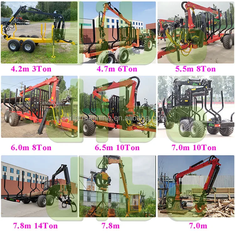 Forestry Machine - Hydraulic Log Grab/timber Crane Grab Trailer