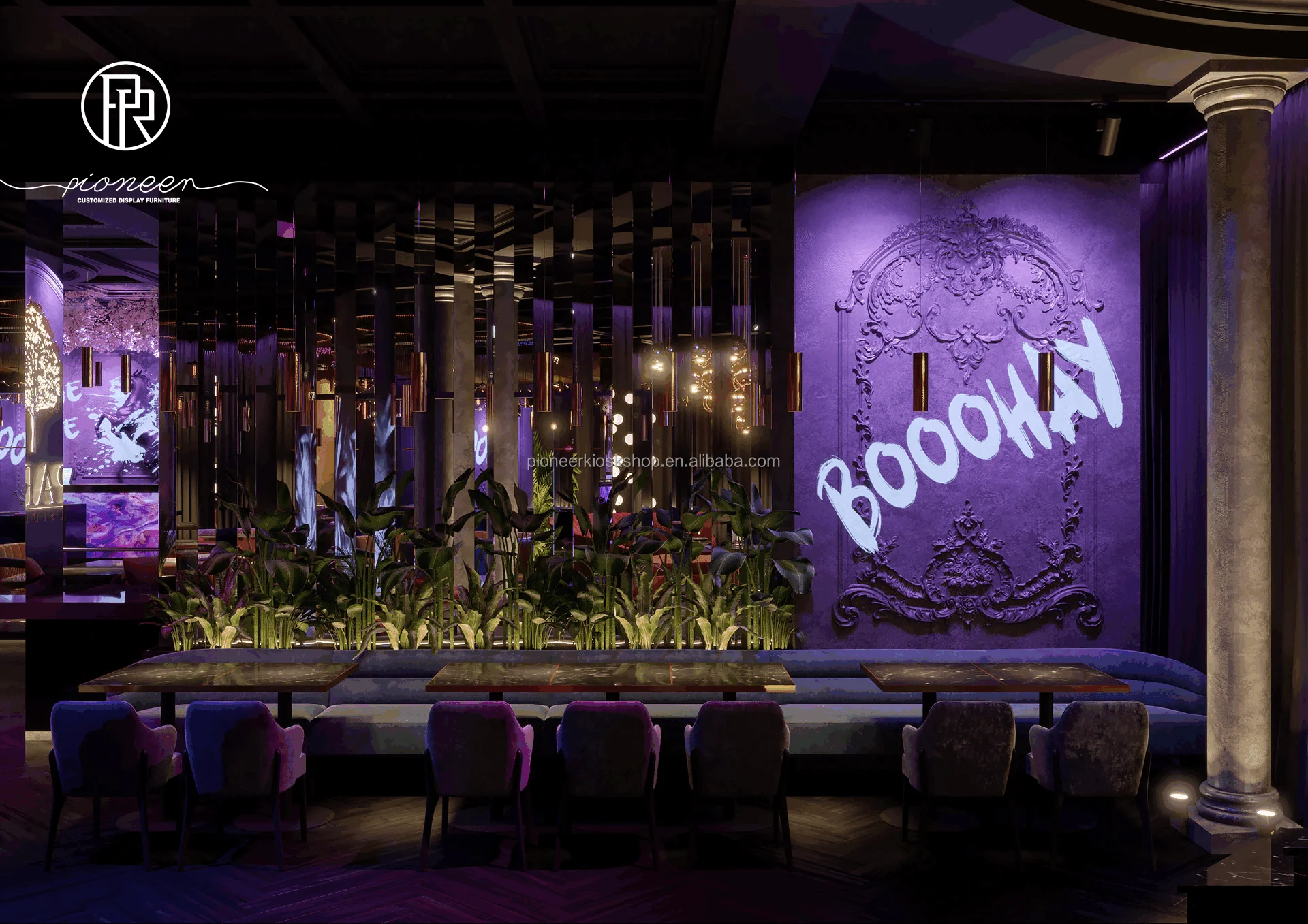 Luxury Bar Furniture: Translucent Marble LED Counter for Nightclubs ...