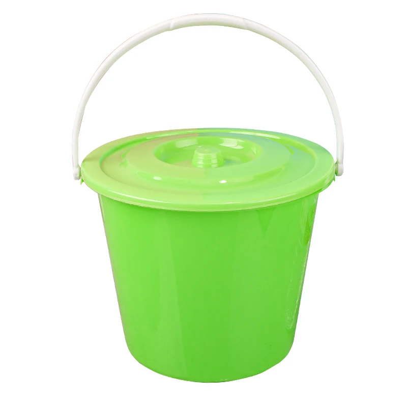 Circular plastic bucket with lid children's art brush cleaning bucket ...