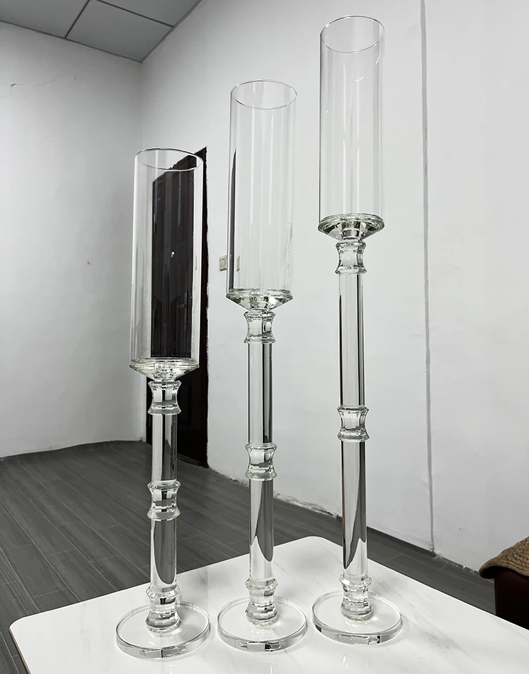 Crystal Candle Holder Set - Elegant Wedding Decorations