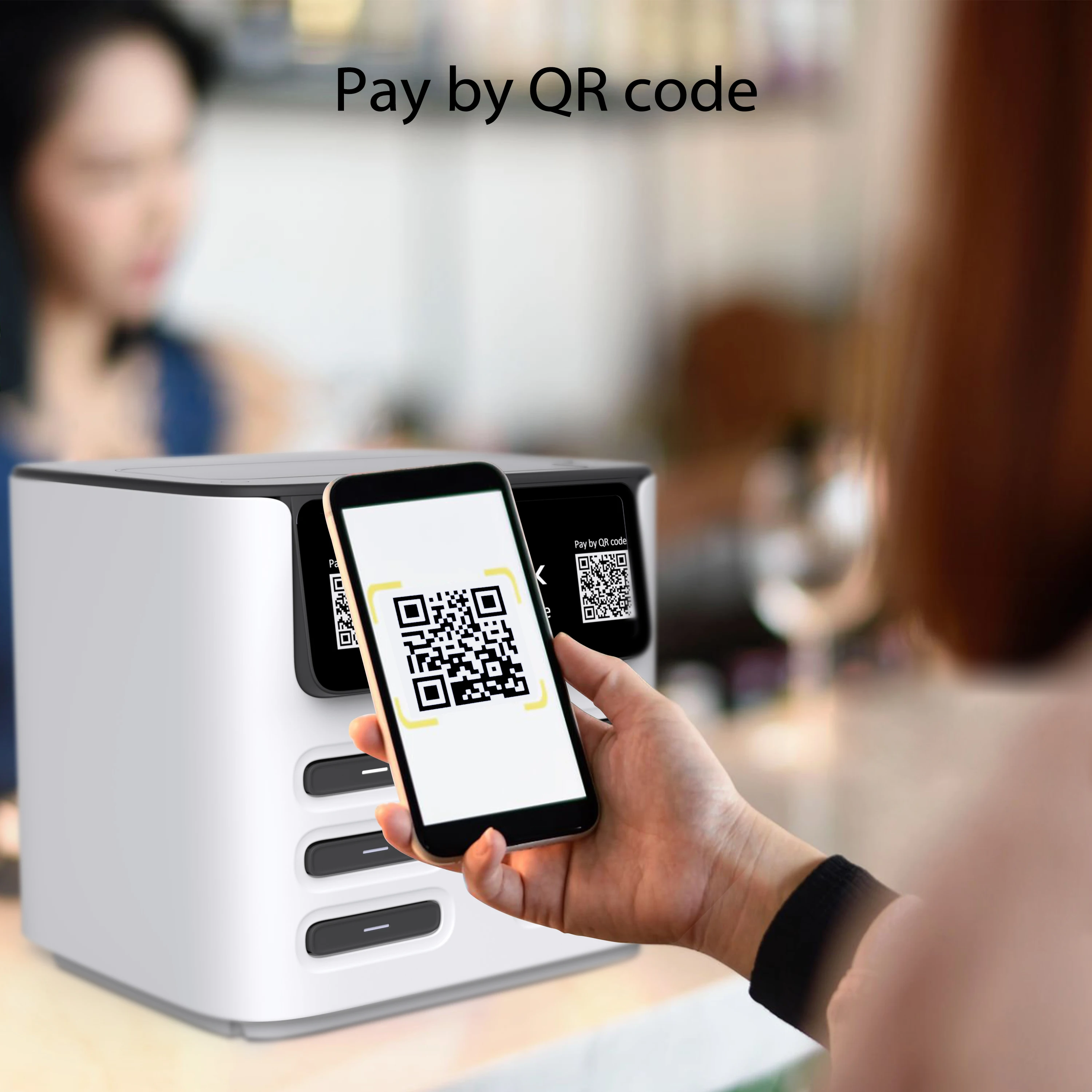 Hot Selling Scan QR Code Phone Charging Station with 8inch Display Screen