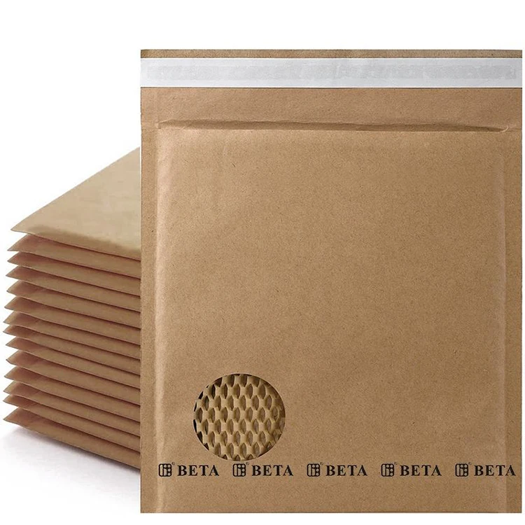 100% Curbside Recyclable Paper Padded Mailers With Honeycomb Paper ...