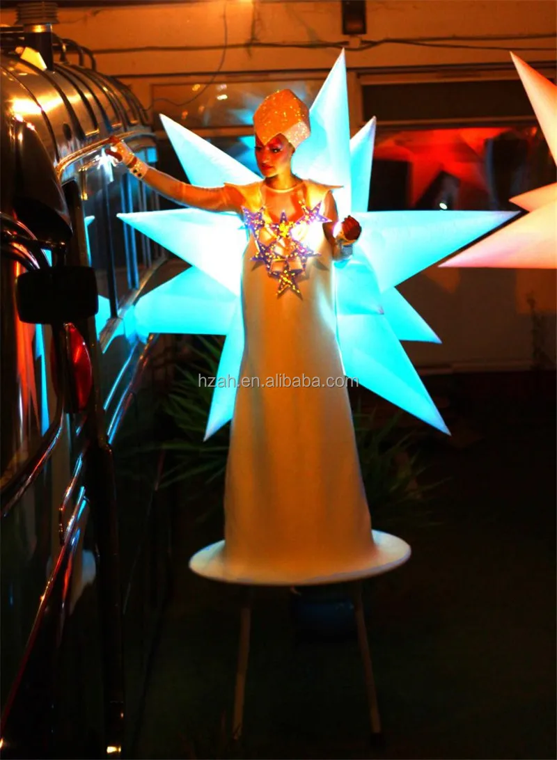 Lighting Puppet Walking Inflatable Stilt Stars Costume