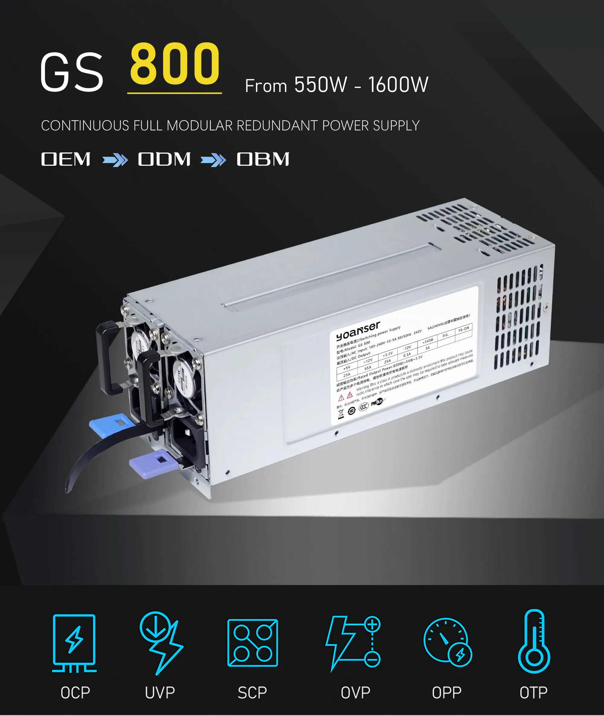 Server PSU Replacement - Full Modular Redundant Power Supplies