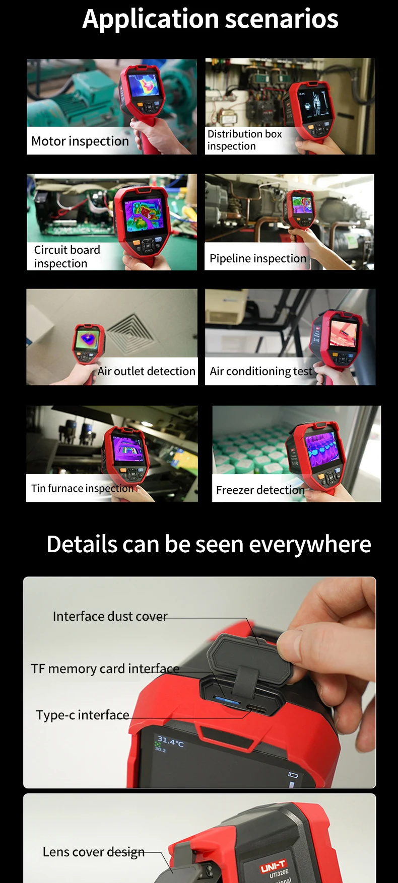 Uti320e Thermal Imager - High Resolution 320 X 240 Camera