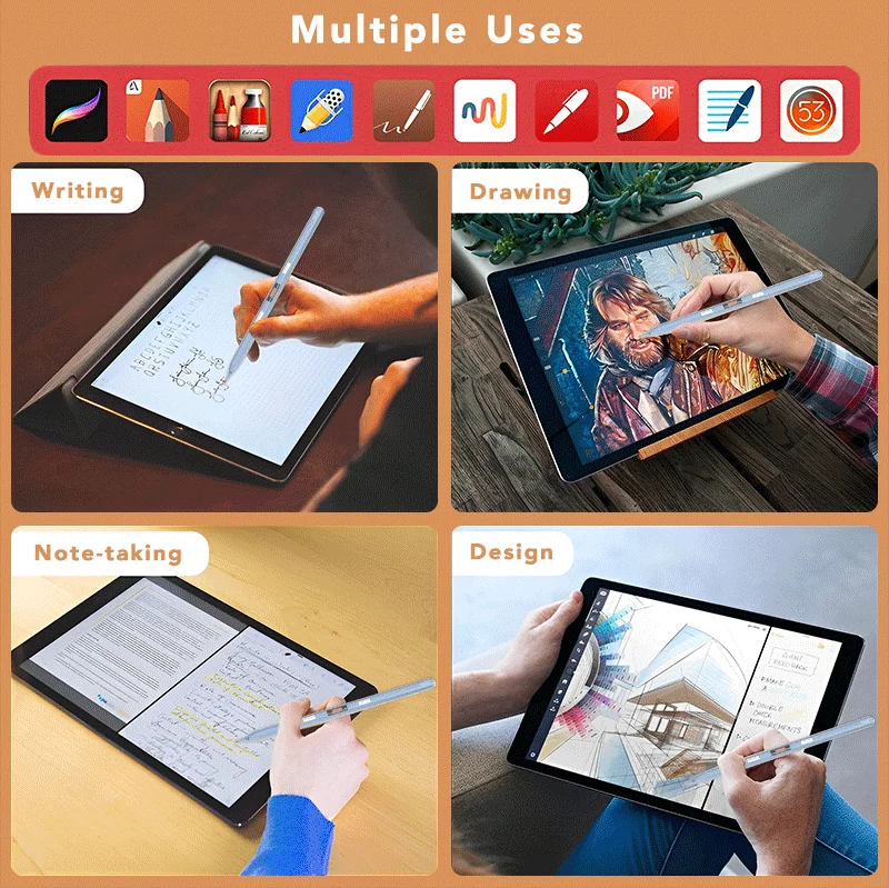 Transparent Magnetic Wireless Charging Smart Pen With Palm Rejection ...