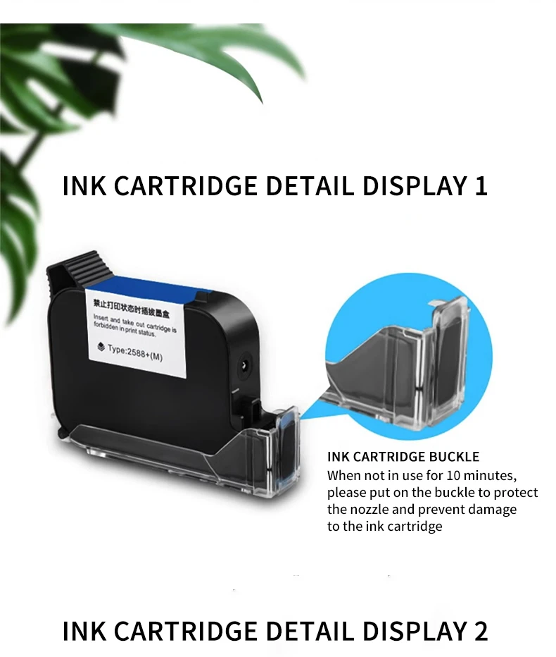 Masjet Tij Thermal Inkjet Printer 42ml Color Fast Drying Ink Cartridge ...