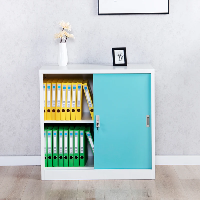 Sliding Door Filing Cabinet Metal Cupboard Office Furniture Modern Oem ...