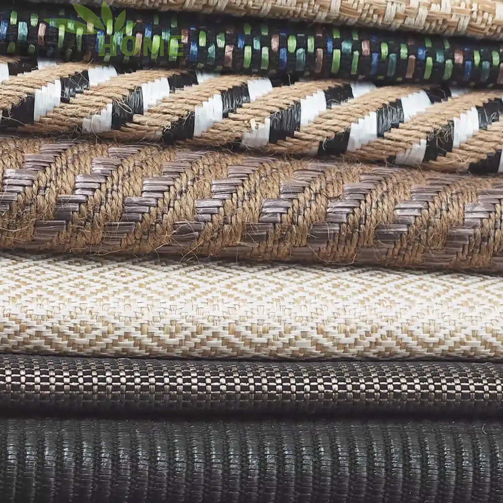 Natural Raffia Palm Leaf Fiber Fabric With Fringe - Eco-Friendly ...
