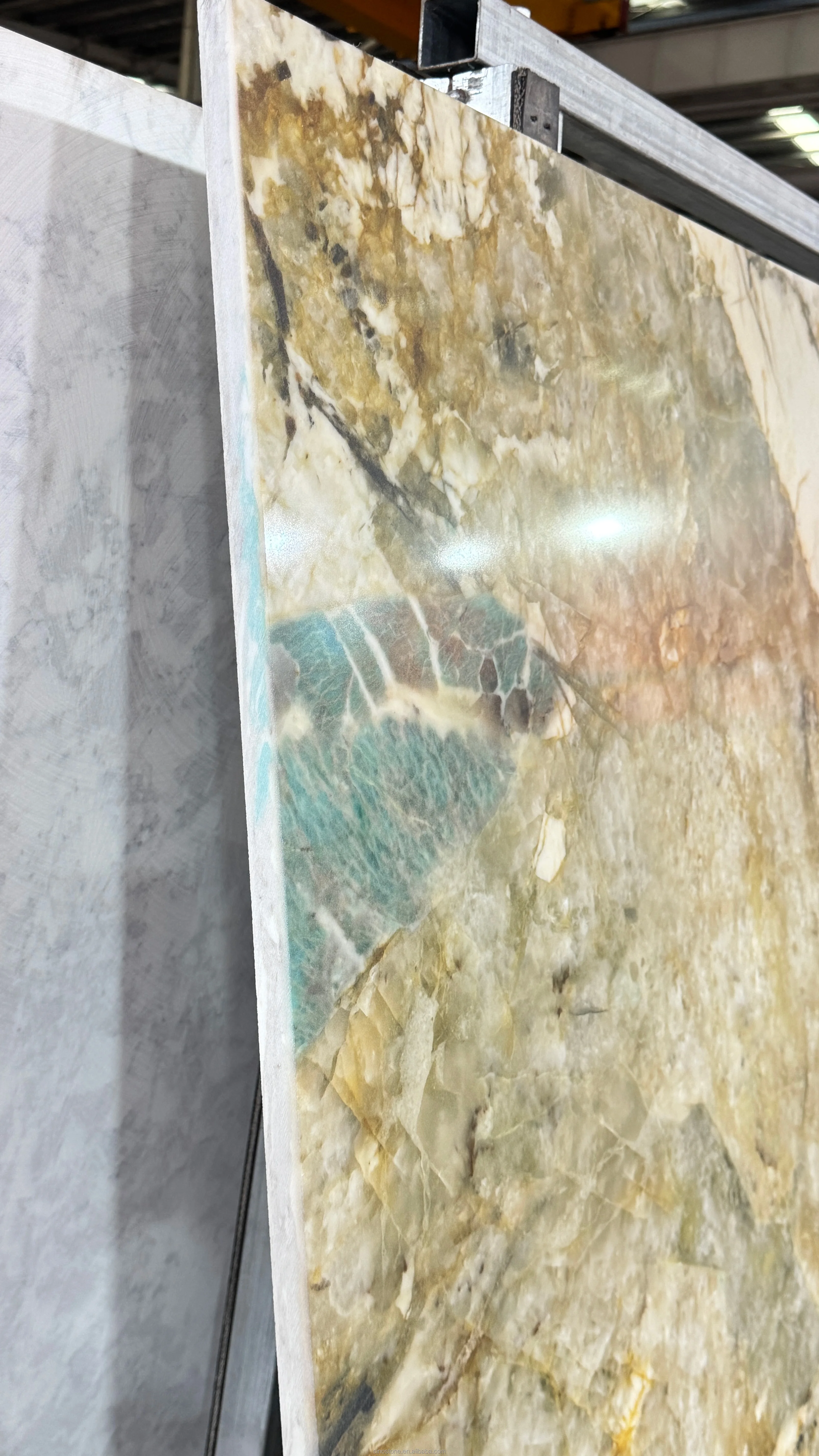 2025 Mix Color 3D Ink Printed Luxury Quartz Stone Big Slab Artificial ...