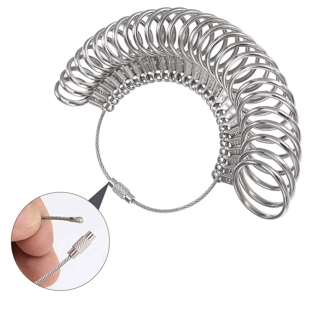 Hot Selling Plastic Finger Size Measuring Belt Metal Ring Size ...