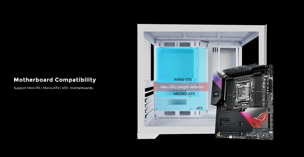 CUBE ITX Computer Case - Gaming Chassis for Mini-itx/atx