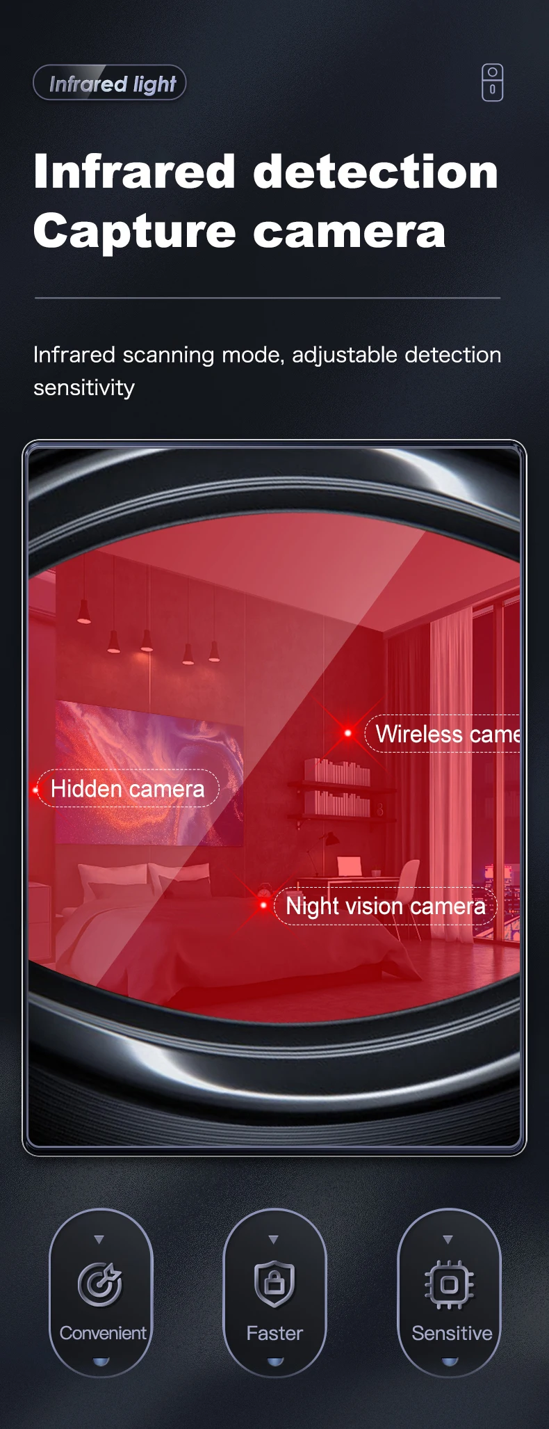 T3 Infrared Detection Wireless Signal Detector - Smart & Precise