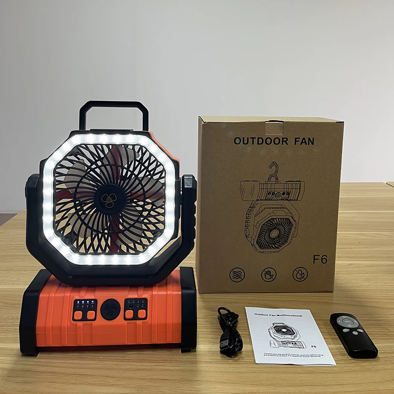 20000mah Portable Outdoor Camping Fans Remote Control Camping Fan With ...