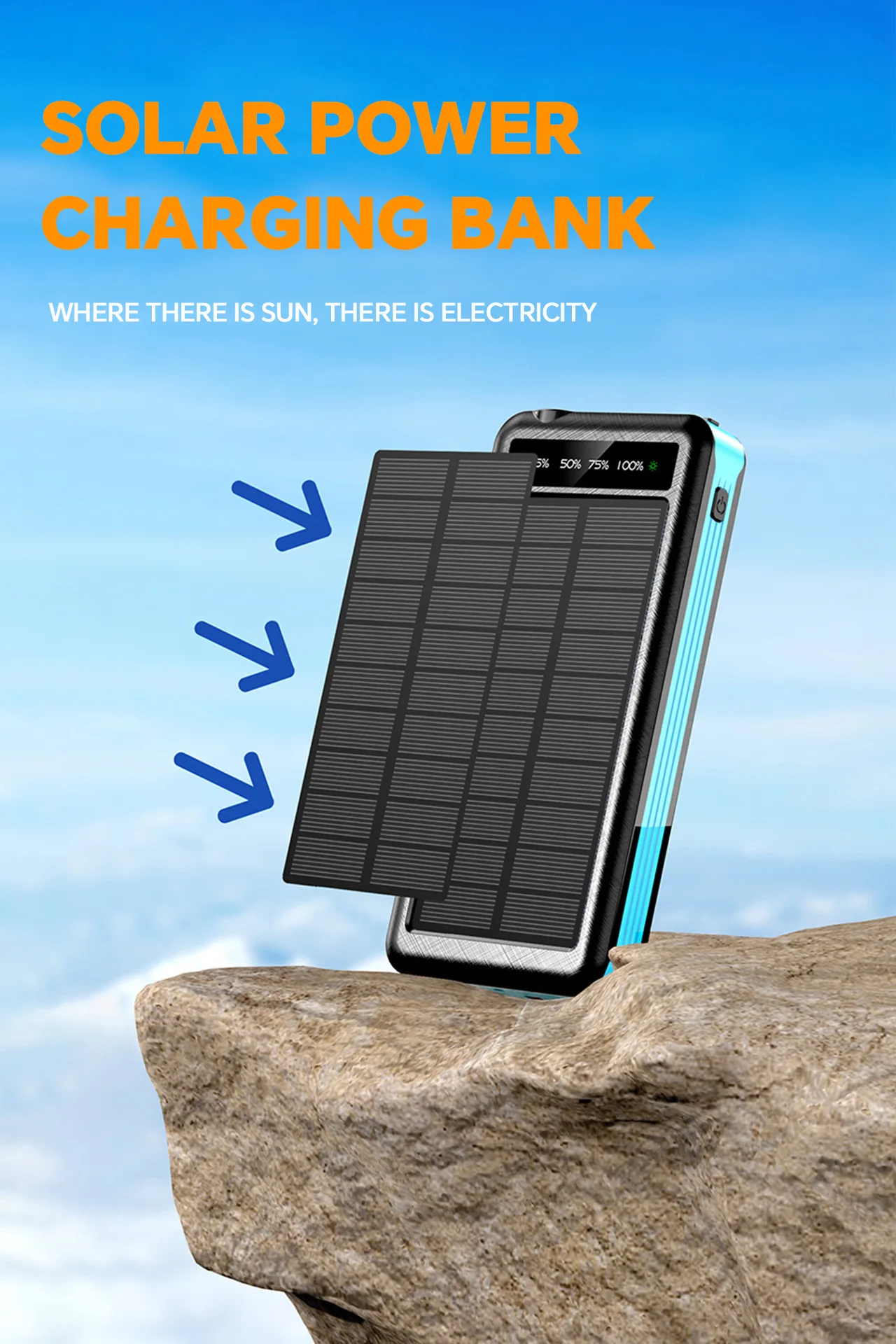 10000mah Solar Power Bank - Portable Charging Solutions