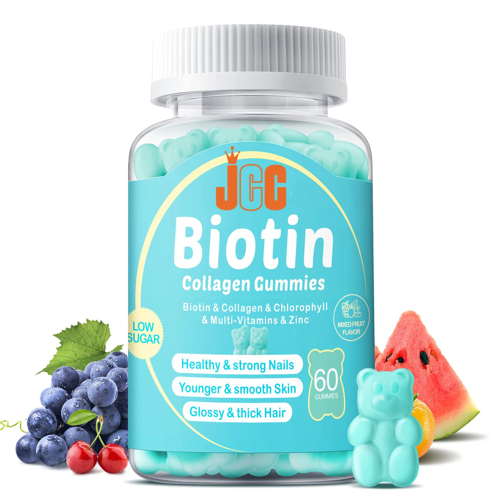 D-biotin Collagen Gummies With Chlorophyll Multi-vitamins Zinc For ...