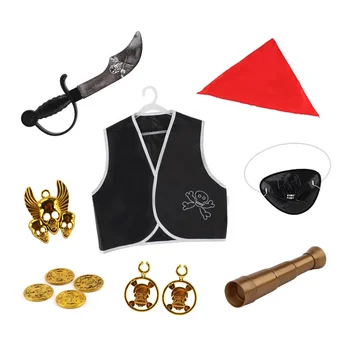 12 Pieces Pirate Treasure Chest Toy Set Vintage Pirate Pretend Toys ...