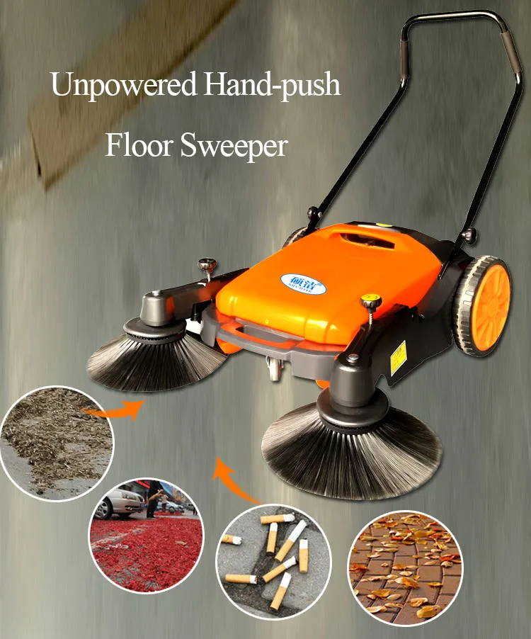 Small Unpowered Hand Push Garden Street Sweeper Machine For Sale - Buy ...