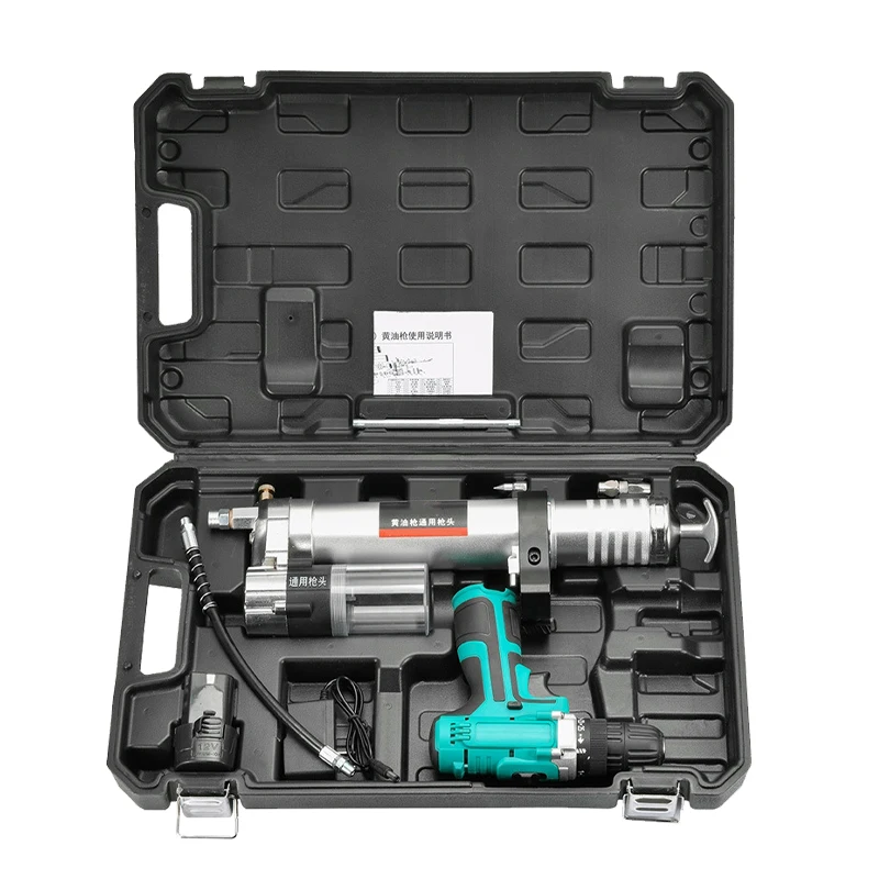 12000PSI Electric Grease Gun Drill Adapter Attachment Powered Grease ...