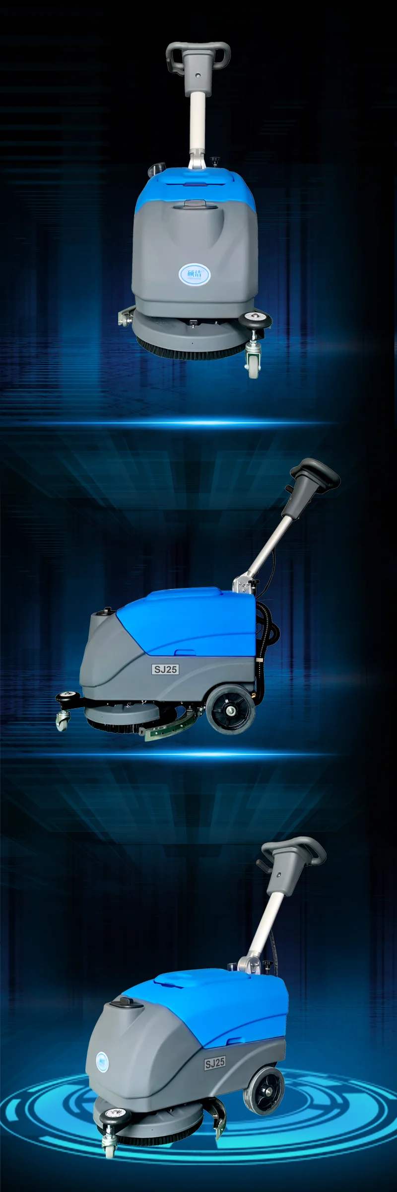 Shuojie Walk Behind Scrubbing Machine - Powerful & Efficient