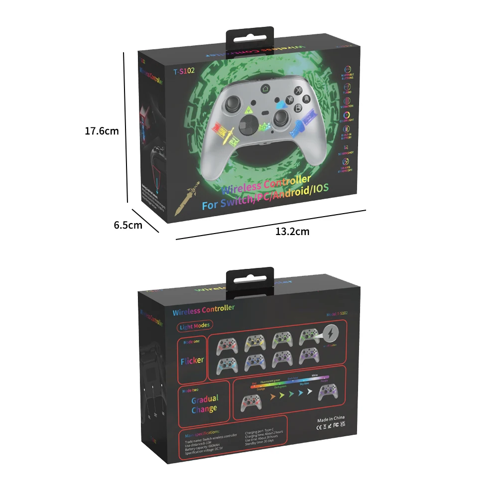 Linear Button 6-axis Somatosensory Gamepad Controller Suitable Switch ...