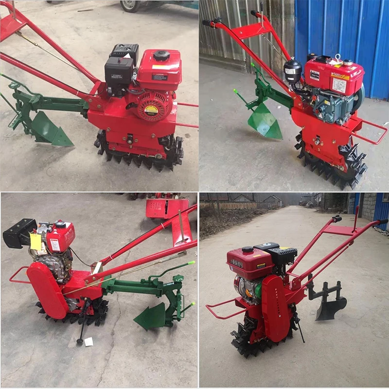 Chain Wheel Track Manual Plough Mini Power Tiller 16hp Garden Farm ...