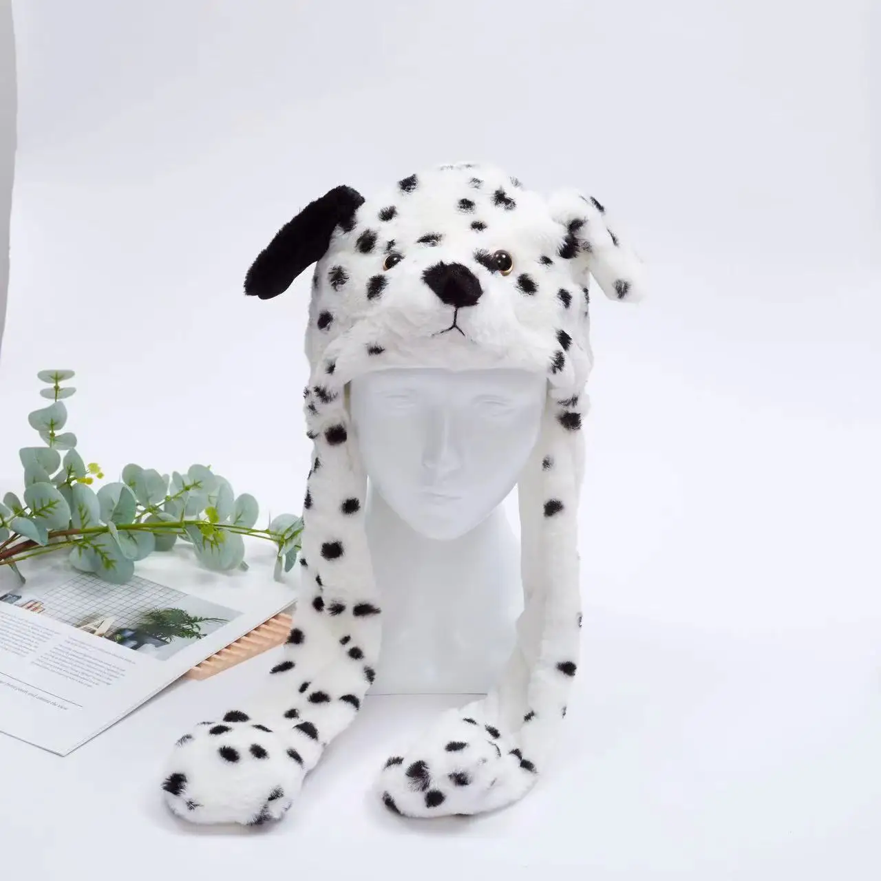 Funny Plush Animal Hat Ear Moving Jumping Hats Cute Cap