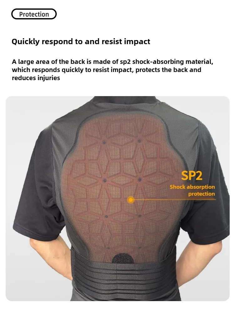 MOON Winter Breathable Spandex Shock Absorbing Protective Vest for ...