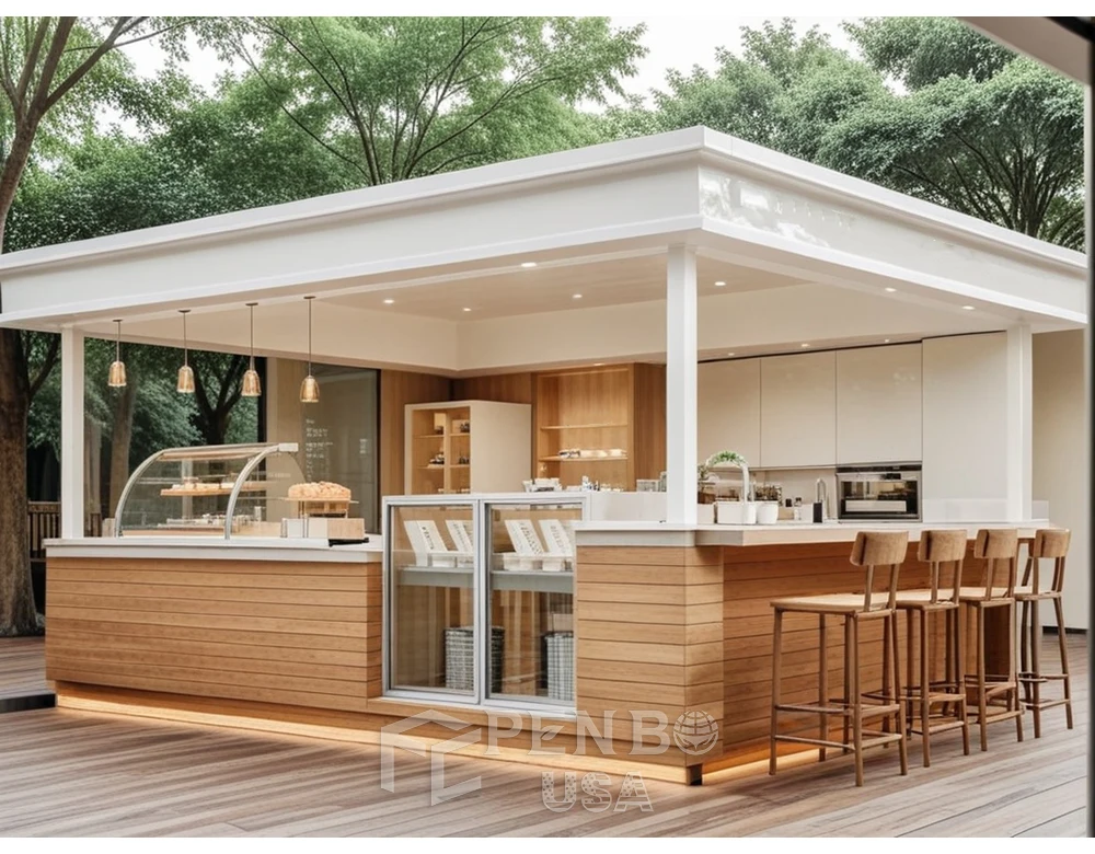 New Design High End Outdoor Coffee Bar Customizable Juice Coffee Kiosk ...