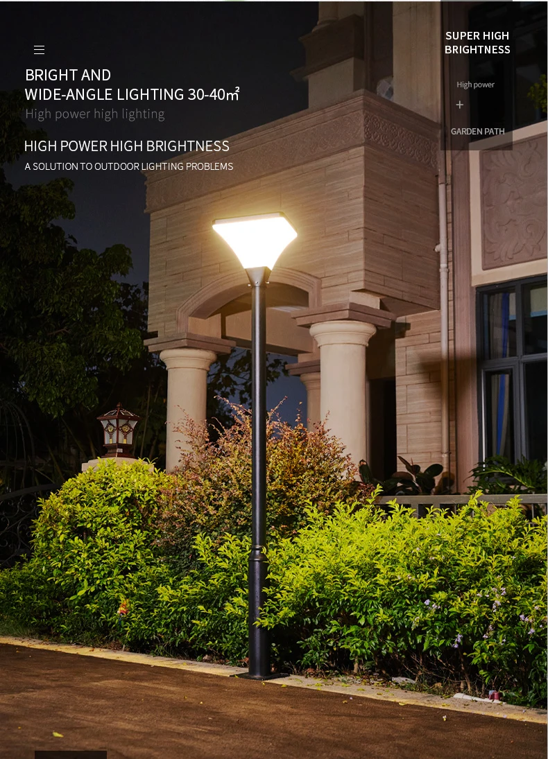 Garden Pole Light Outdoor 1 Meter,2 Meters,3 Meters Waterproof Led ...