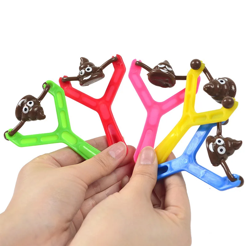 Decompression Sticky Poo Slingshot Toy Shooting Catapult Games Toys For ...