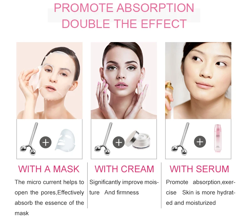 Beauty Tool 360 Rotation Facial Lifting Massage Roller Face Slimming 3d ...