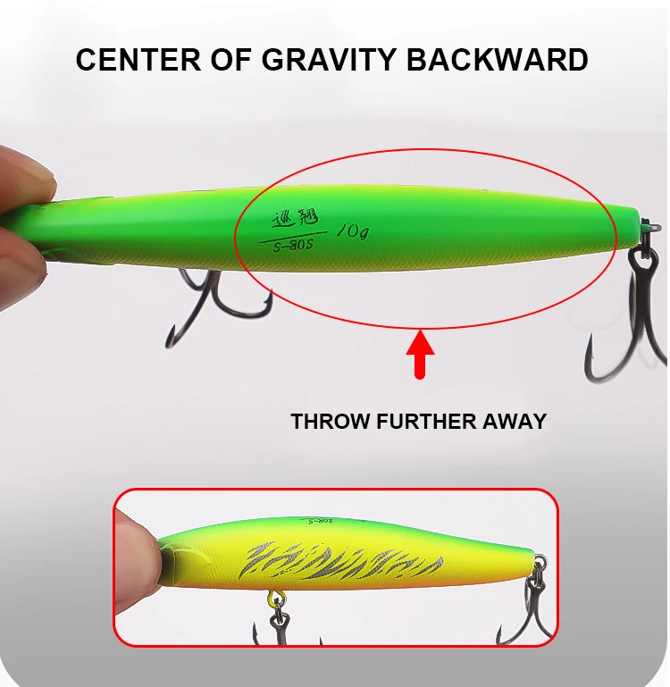 Hard Wobbler Stickbait 7cm 8cm 9cm 10cm Automatic Tremor Sinking Pencil ...