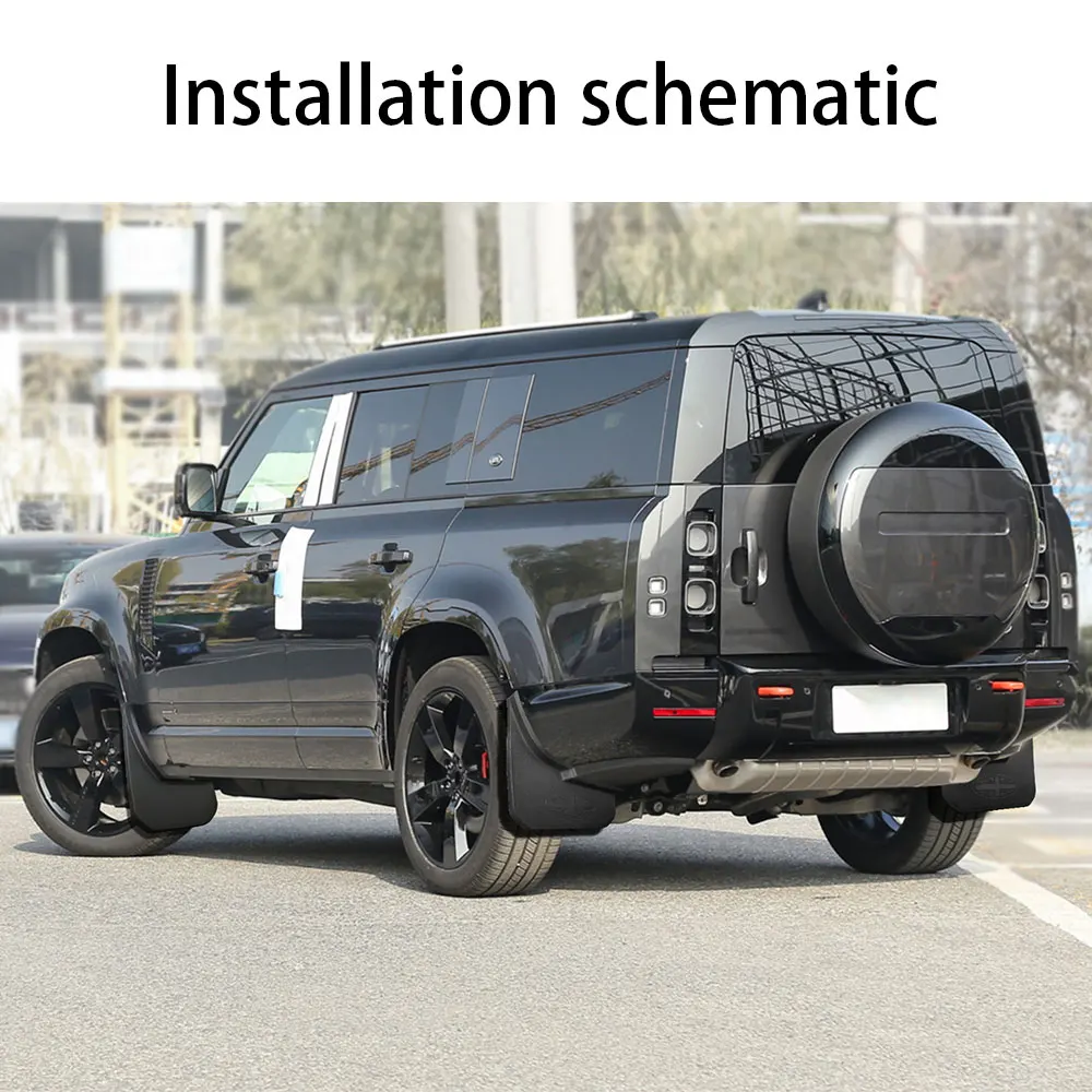 Defender 130 Body Kit - Durable Mud Flaps for 2020 Land Rover