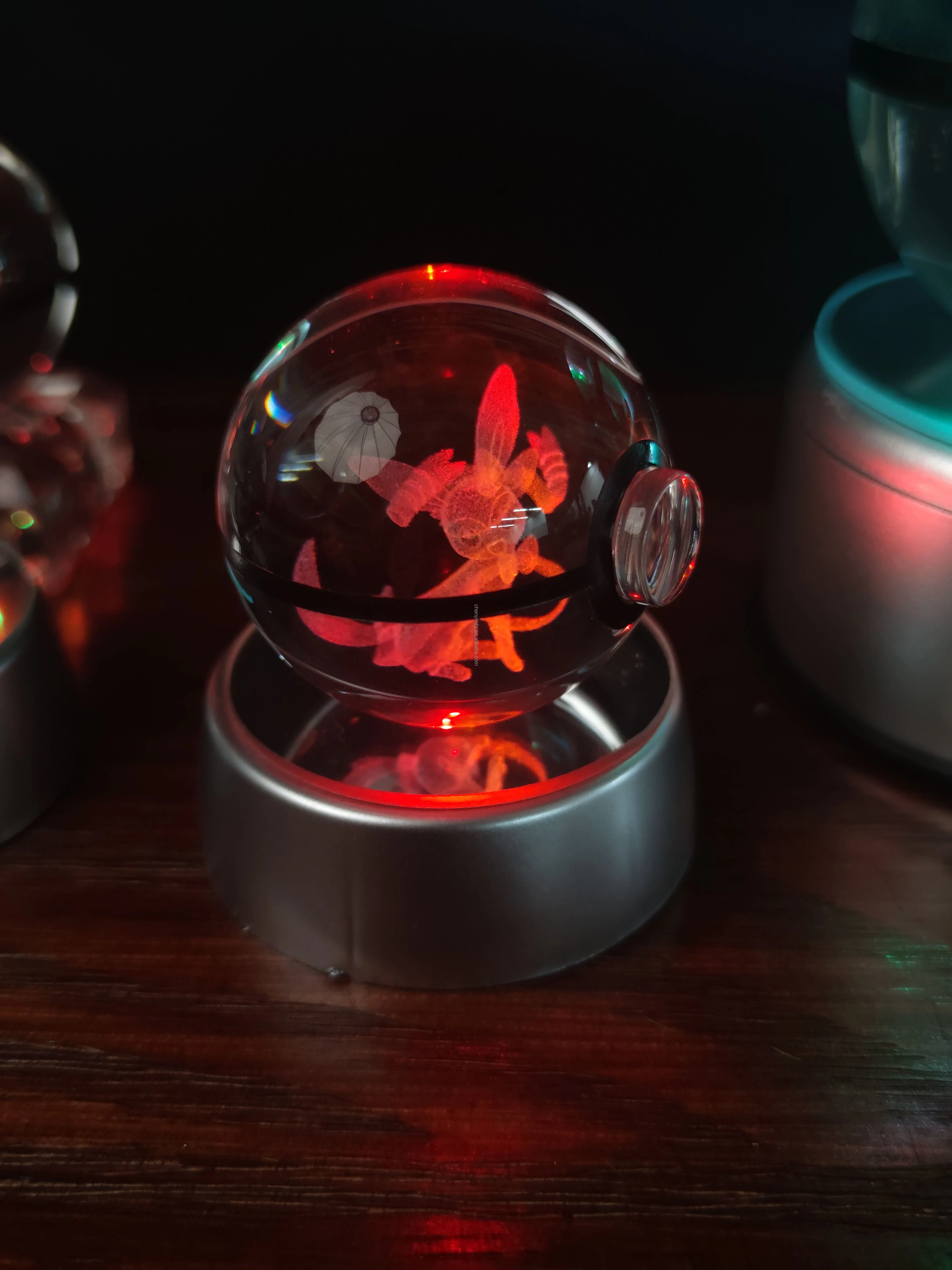 Customizable K9 Crystal Pokemon Balls with 3D Laser Engraving